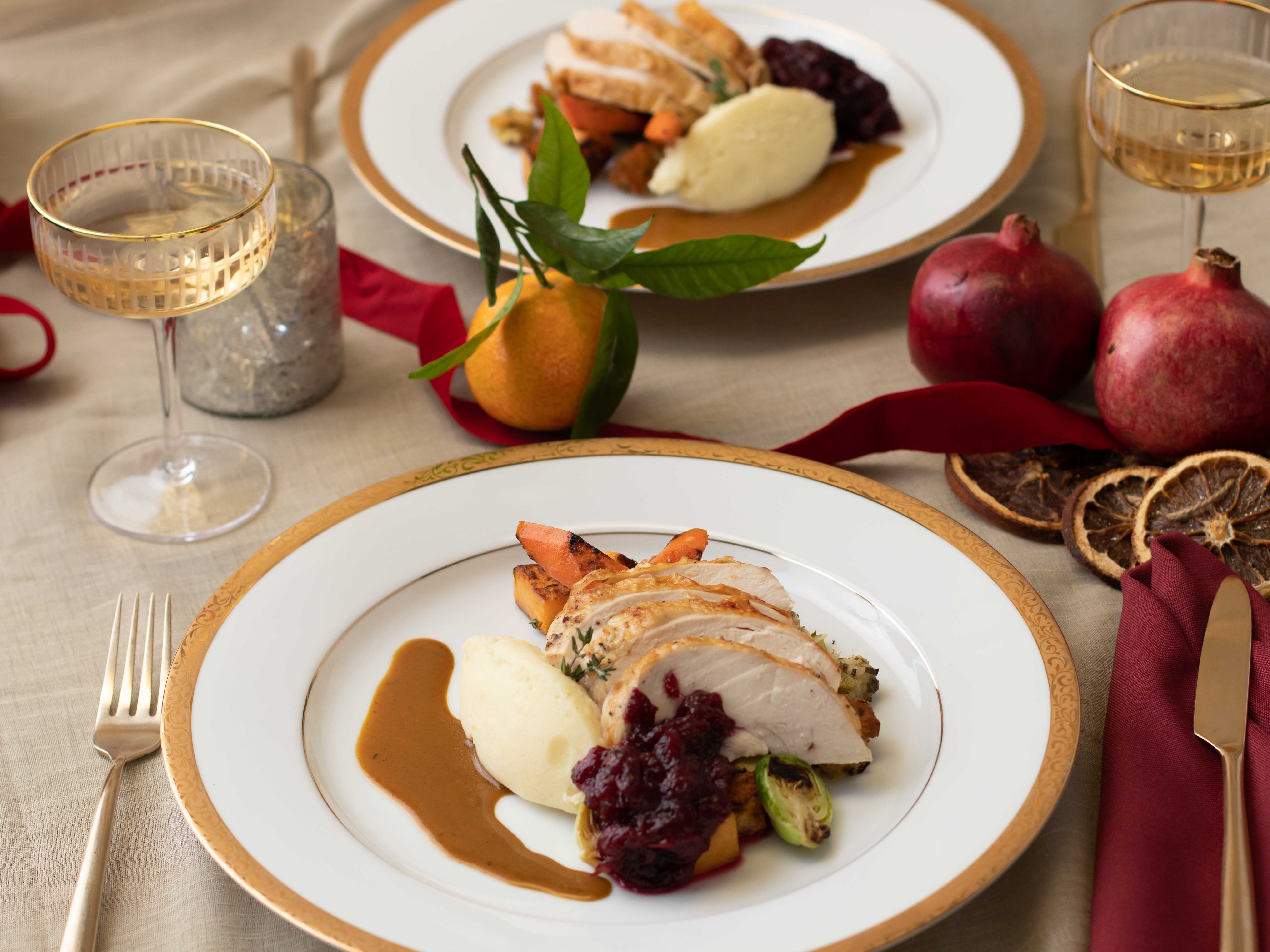 SOLD OUT - Traditional Holiday Carved Turkey Dinner for 4 | Truffles ...